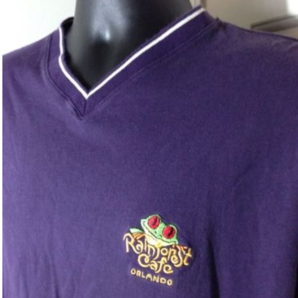 Rainforest Cafe | Shirts | Vintage Rainforest Cafe Frog Logo Purple T ...